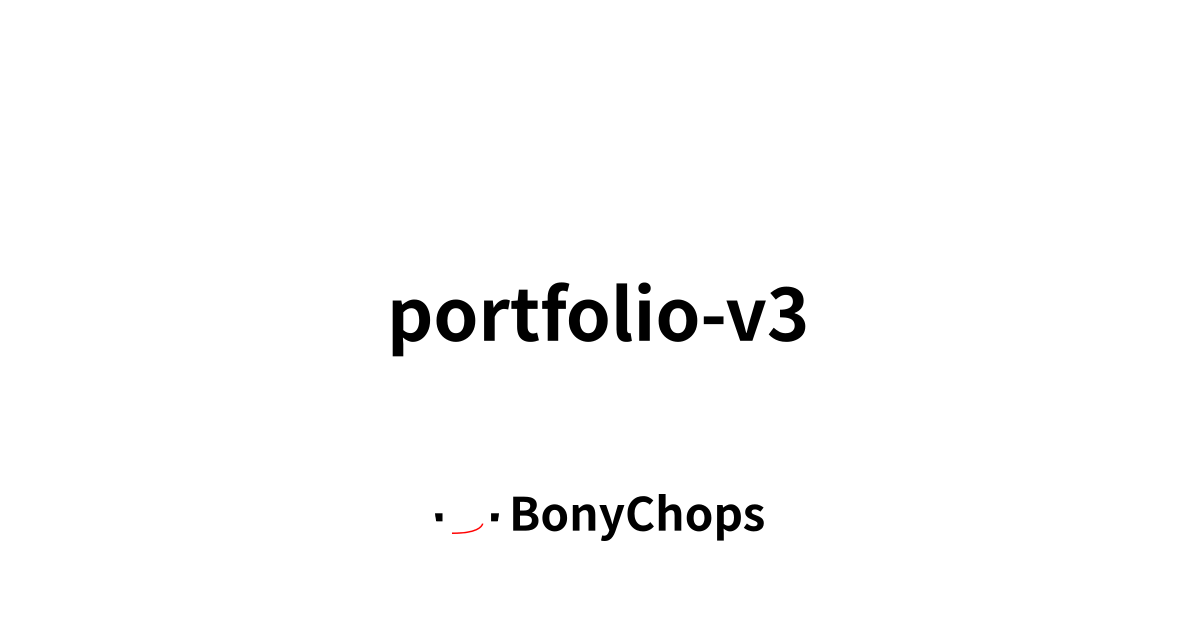portfolio-v3 - BonyChops